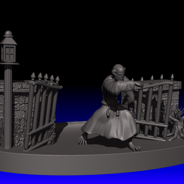 3D Printable Nosferatu Scene by Gris Gris Games & Gallery