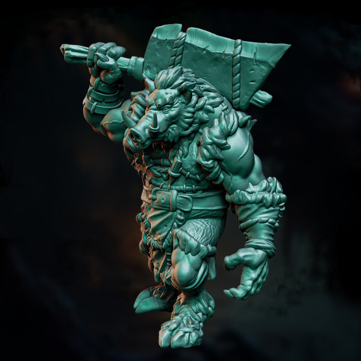 3D Printable Wereboar by Monster Atlas