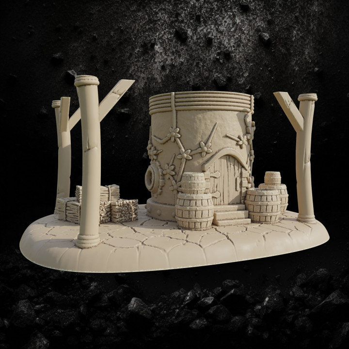 3D Printable Round Tiny House by Galandir's Pit & Cie