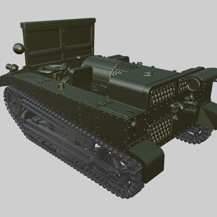 3D Printable C2P Artillery Tractor (Poland, WW2) by Wargame3d