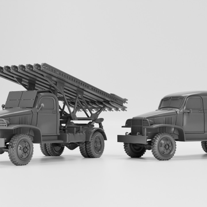 3D Printable ВМ-13-16 Katyusha based on G7107 (US+USSR, WW2) by Wargame3d