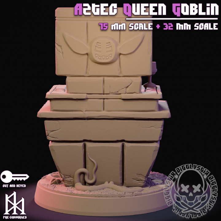3D Printable Aztec Queen Goblin by Jigglystix