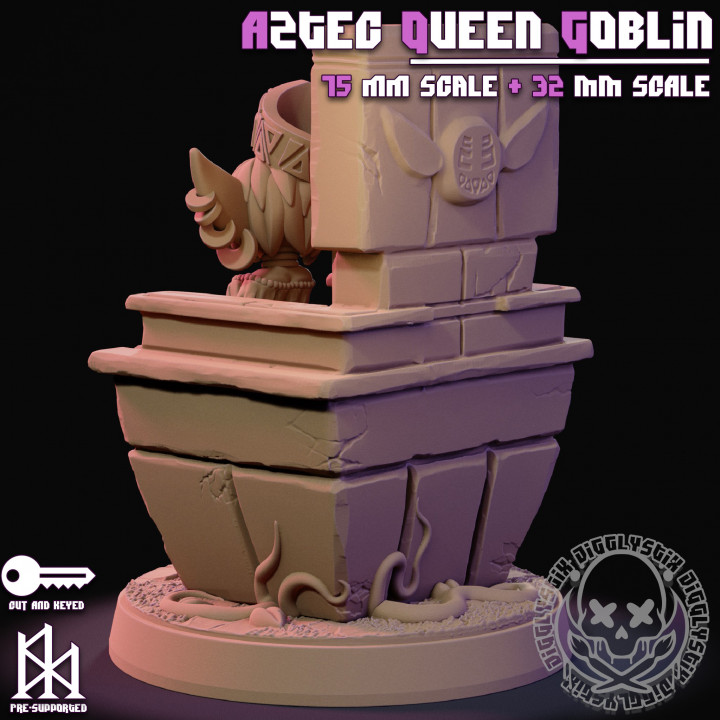 3D Printable Aztec Queen Goblin by Jigglystix