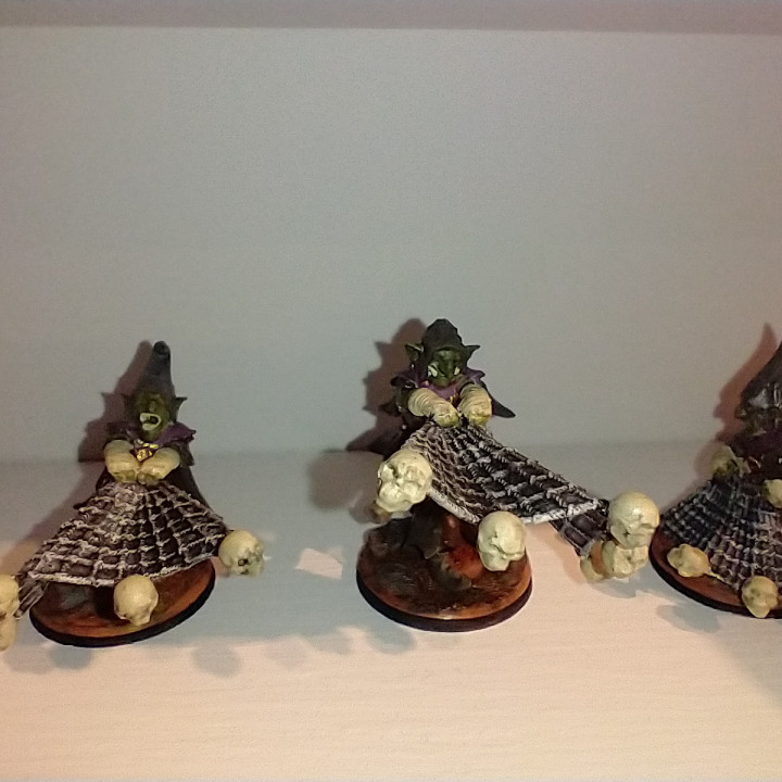 3D Print of The Black Horde Goblins Skull Net Throwers by kingobadiah