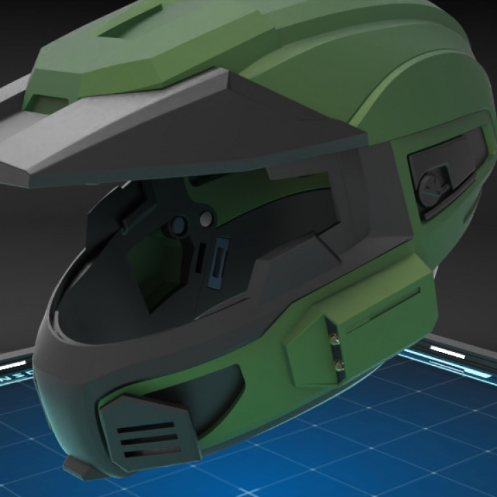 3D Printable Mjolnir MkV Helmet - Halo by Aguilar Workshop