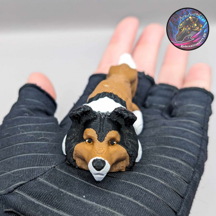 3D Printable Baby Dog and Cat Flexi Keychains (Set of 8) by Kirsten M