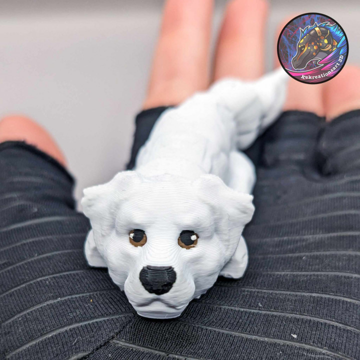 3D Printable Baby Dog and Cat Flexi Keychains (Set of 8) by Kirsten M