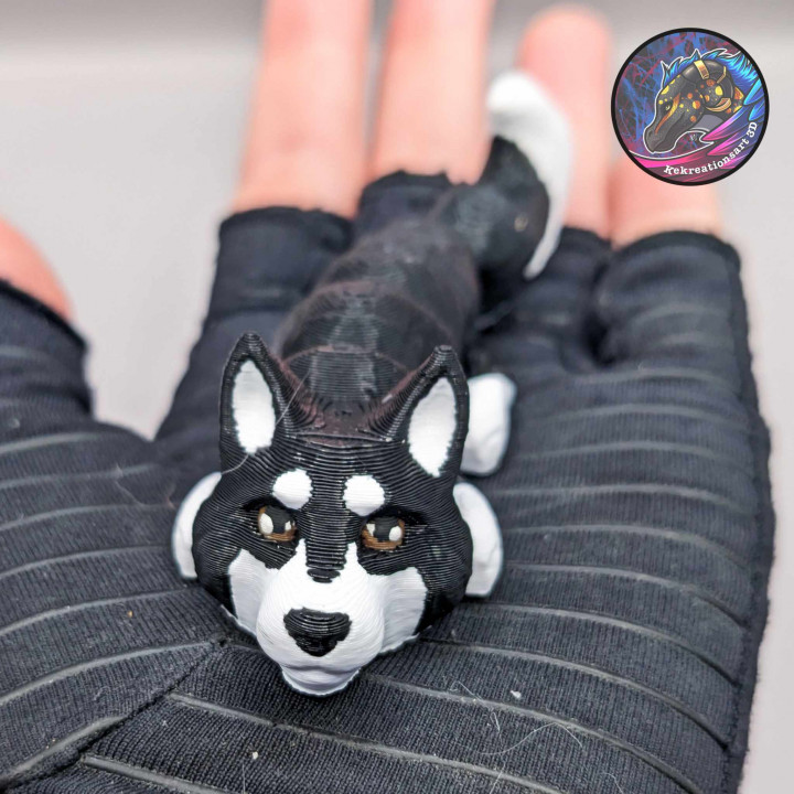 3D Printable Baby Dog and Cat Flexi Keychains (Set of 8) by Kirsten M