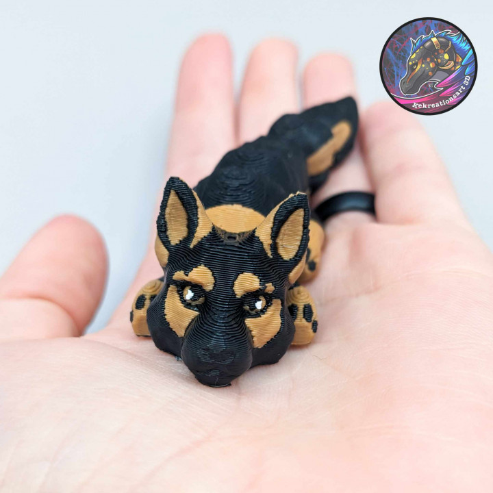 3D Printable Baby Dog and Cat Flexi Keychains (Set of 8) by Kirsten M