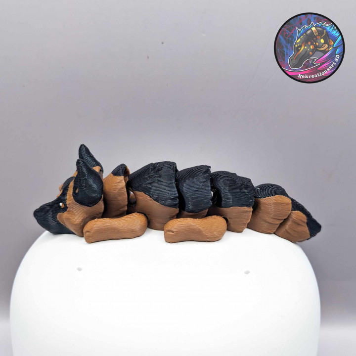 3D Printable Baby Dog and Cat Flexi Keychains (Set of 8) by Kirsten M