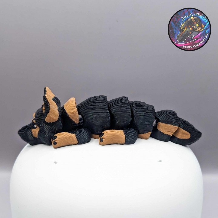 3D Printable Baby Dog and Cat Flexi Keychains (Set of 8) by Kirsten M