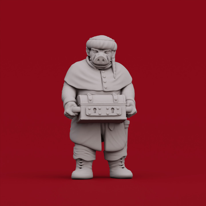 3D Printable Pig Orc Villagers by vector.miniatures