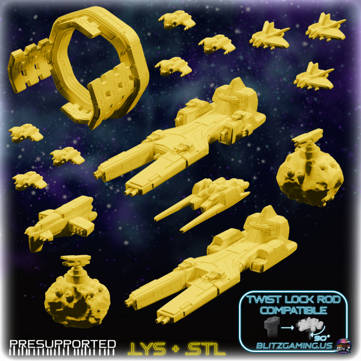 3D Printable Bundle: 21 Ships + Terrain Standalone Expansion for Brave ...