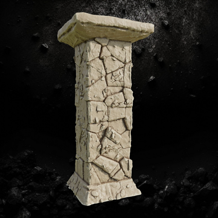 3D Printable Stone Pillar by Galandir's Pit & Cie