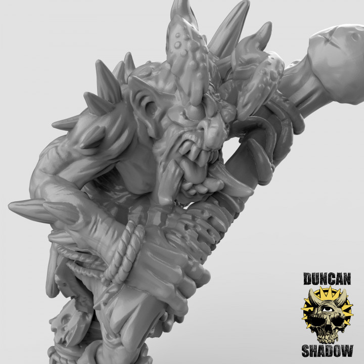 3D Printable Chaos Trolls with Great Weapons (pre supported) by Duncan ...