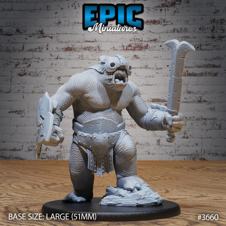 3D Printable Marauder Troll Set / Evil Rogue Ogre / Male Cave Beast ...