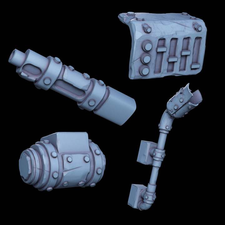 Téléchargement Kitbash Vol.1/2 Ork / 80 Unique pieces par WarZone Miniature