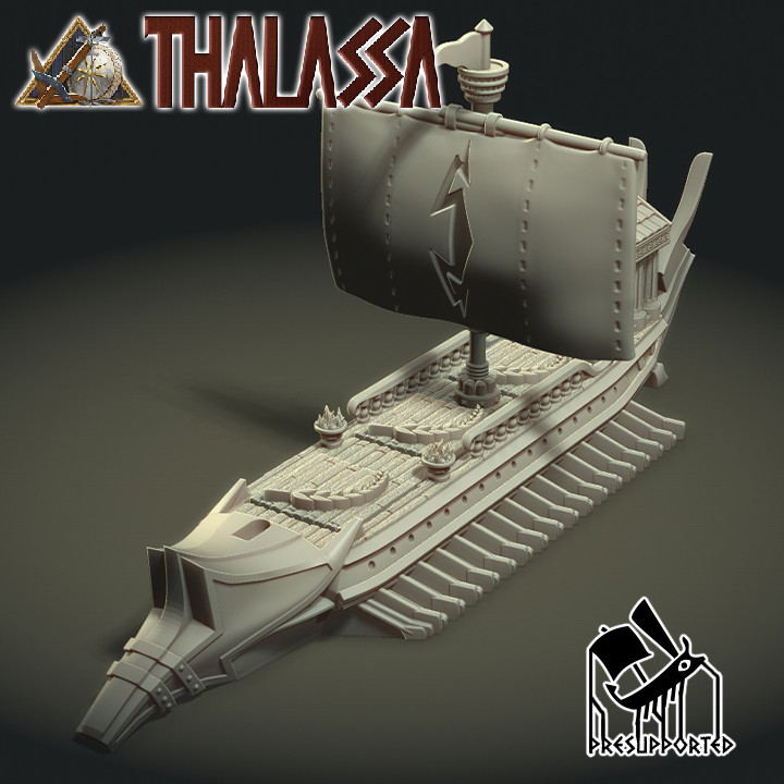3D Printable Thalassa: Zeus Hellenic Patron Trireme Main Ship by ...
