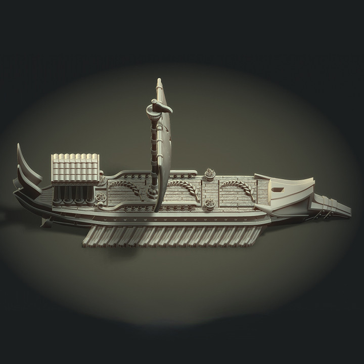 3D Printable Thalassa: Zeus Hellenic Patron Trireme Main Ship by ...