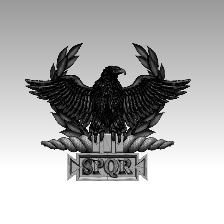 3D Printable EMBLEM Roman Empire SPQR by Dmitry Tishchenkov