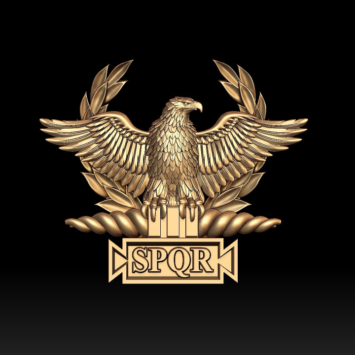 3D Printable EMBLEM Roman Empire SPQR by Dmitry Tishchenkov