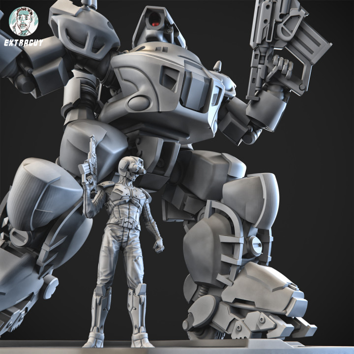 3D Printable Overweight Gear Jaeger 75mm Plus Pilot by Extra Guy
