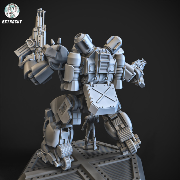 3D Printable Overweight Gear Jaeger 75mm Plus Pilot by Extra Guy