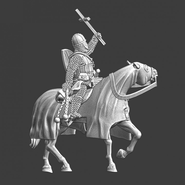 3D Printable Mounted Scandinavian Crusader with cross by Northern ...