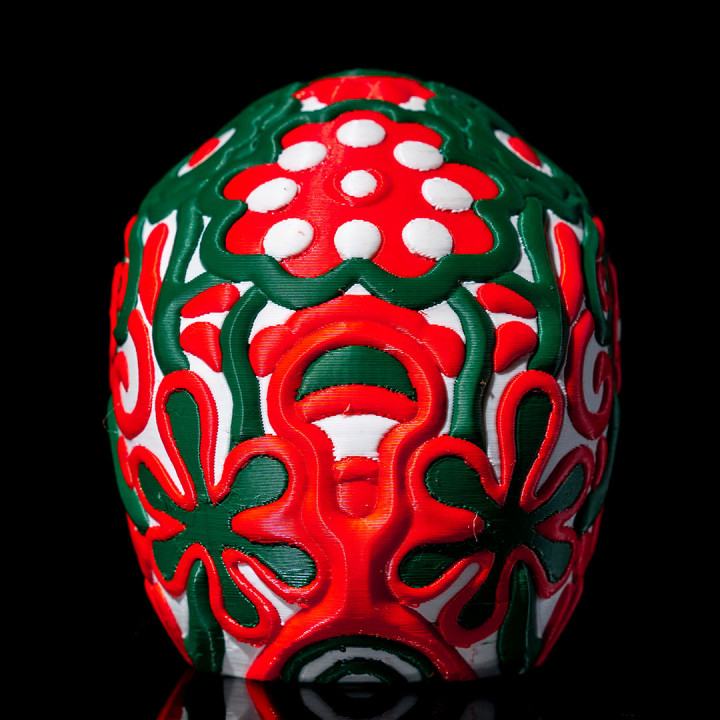 3D Printable Sugar Skull Statue by Stlflix