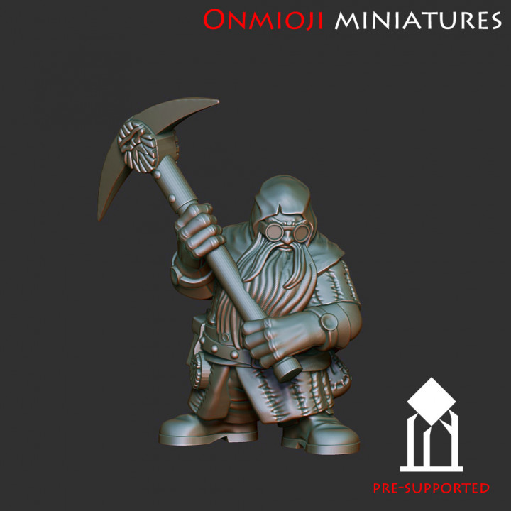 3D Printable Dwarf miner by Stanislav Kuznetsov