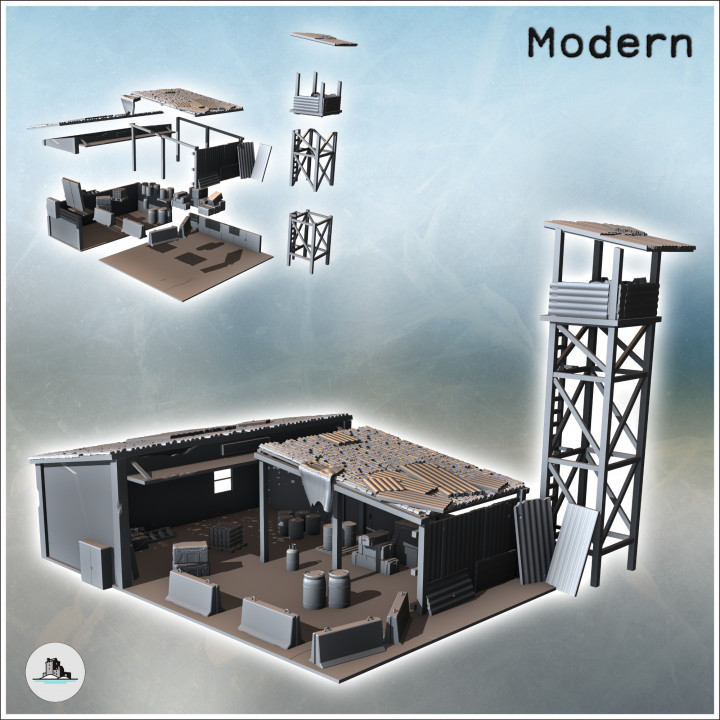 3D Printable Modern fortified base pack No. 2 - Cold Era Modern Warfare ...