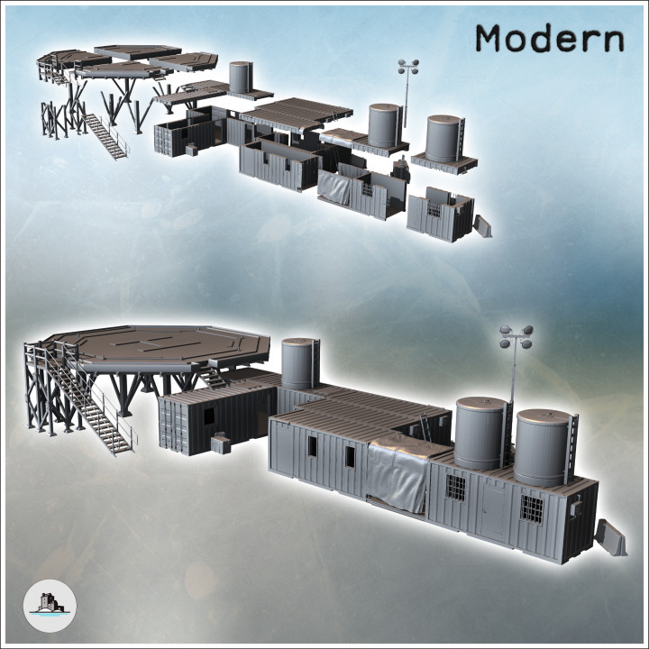 3D Printable Modern fortified base pack No. 2 - Cold Era Modern Warfare ...