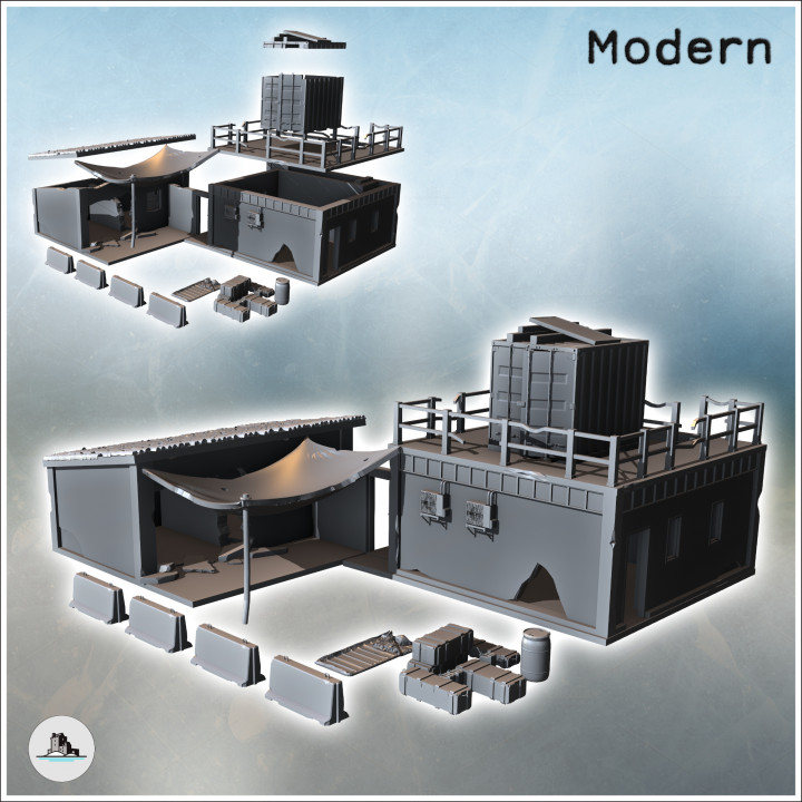 3D Printable Modern fortified base pack No. 2 - Cold Era Modern Warfare ...