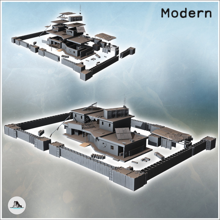 3D Printable Modern fortified base pack No. 2 - Cold Era Modern Warfare ...