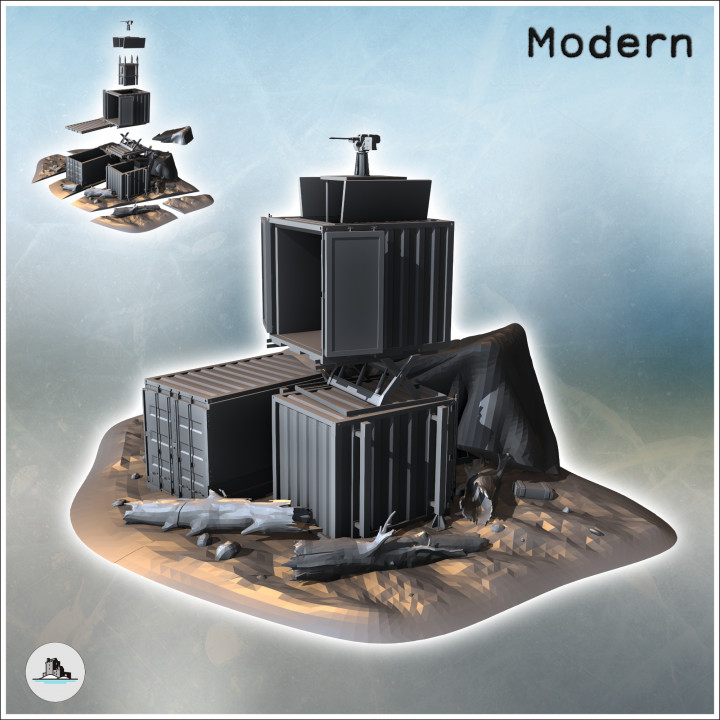 3D Printable Modern fortified base pack No. 2 - Cold Era Modern Warfare ...