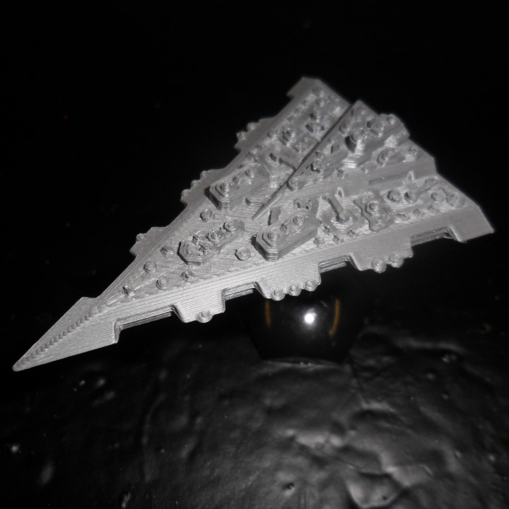 3D Printable GDH:D303 Delta Series Heavy Battlecruiser by Aotrs Shipyards