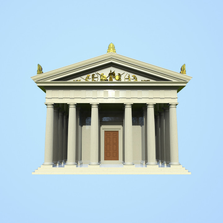 3D Printable Roman Doric Temple by BlueSand3D