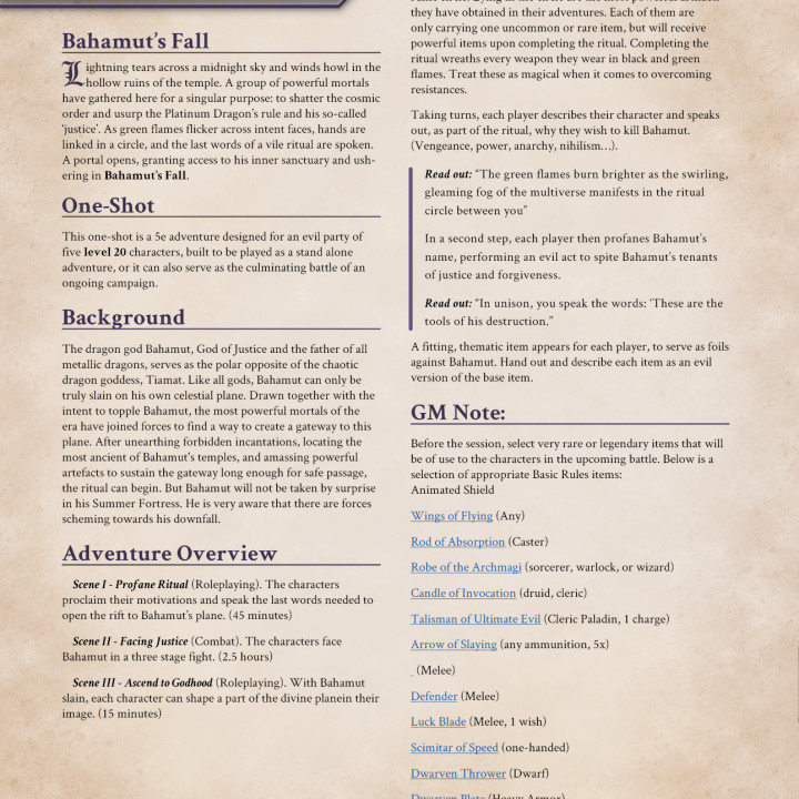 3D Printable Judgment of the Dragon - 5e One Shot by Mammoth Factory