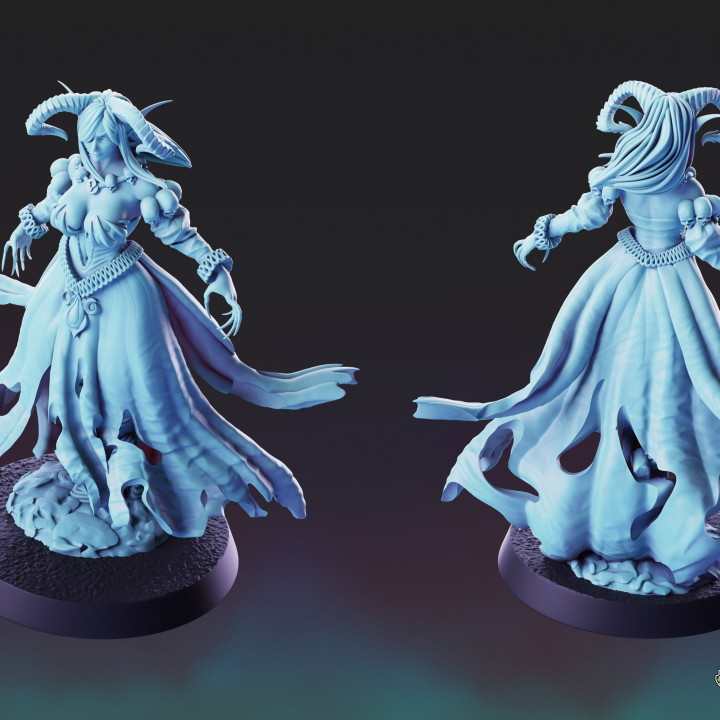 3D Printable Cursed Elf Banshee - Pose 3 + Pinups by PSMiniatures