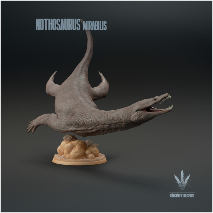 3D Printable Nothosaurus mirabilis : The False Lizard by Miniature Museum