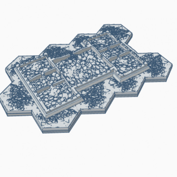 3D Printable Destroyed Military Command HQ with Hex Base MilDHB007 by ...