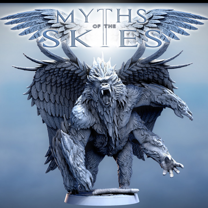 3D Printable Girallon Winged (All 3 poses) by Mini Monster Mayhem