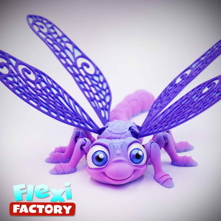 3D Printable FLEXI FACTORY PRINT-IN-PLACE DRAGONFLY by Flexi Factory