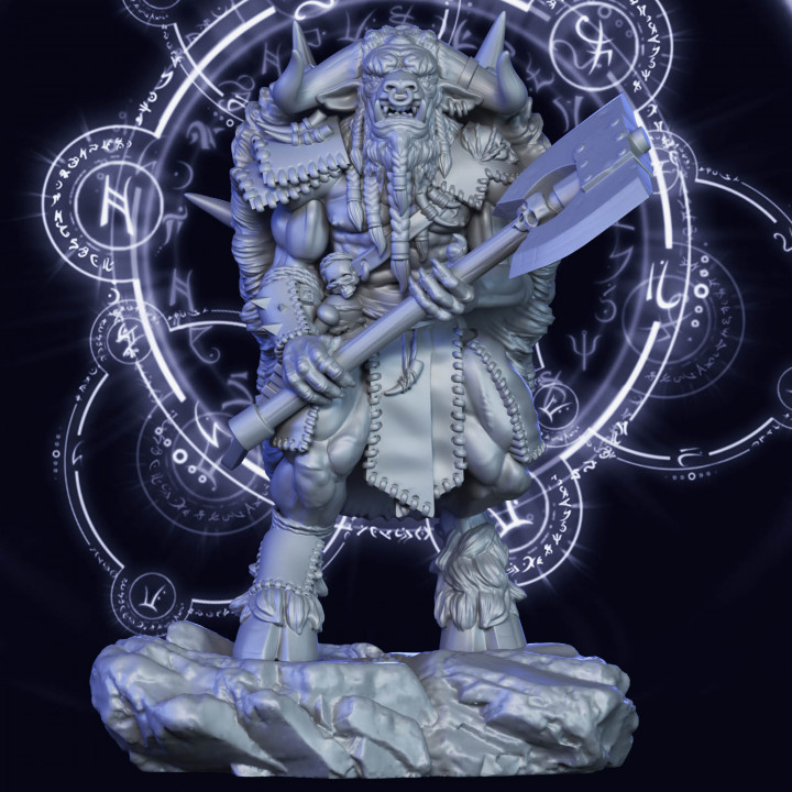 3D Printable Bull warrior 90mm by Sergeant Hammer