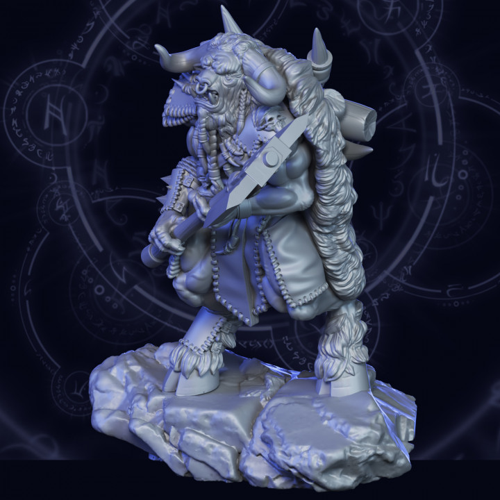 3D Printable Bull warrior 90mm by Sergeant Hammer