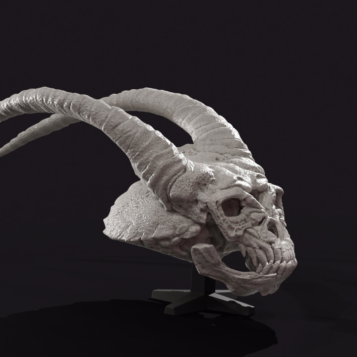 3D Printable Demon Skull, two-part, openable by TheSurrealFactory