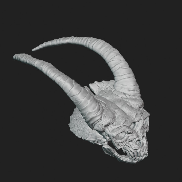 3D Printable Demon Skull, two-part, openable by TheSurrealFactory