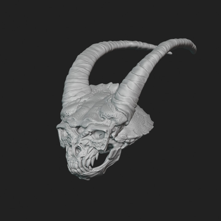 3D Printable Demon Skull, two-part, openable by TheSurrealFactory