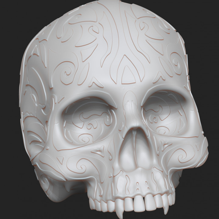 3D Printable Female skull Ornate by david martin
