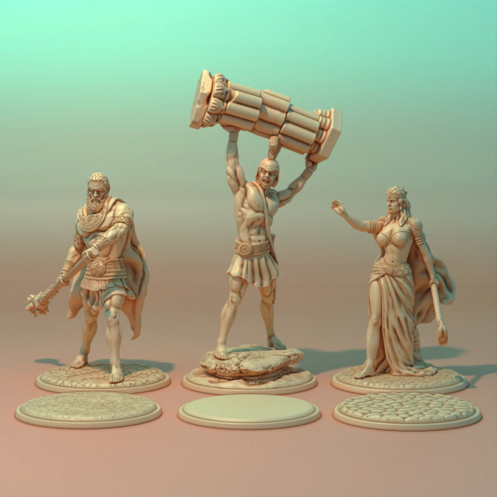 3D Printable Empyrean Titans – Full Mythic Miniature Set with Titans ...